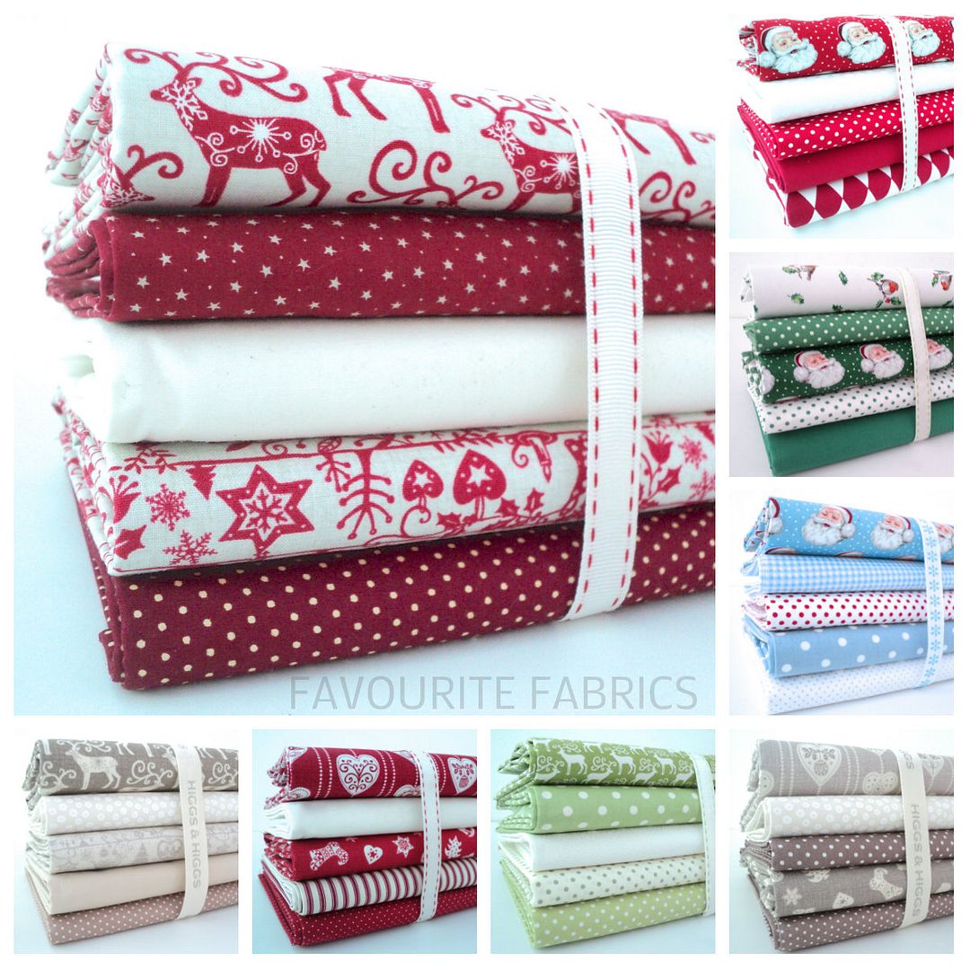Christmas Fabric Bundles 100 Cotton Scandi Nordic Retro Bundle Fat
