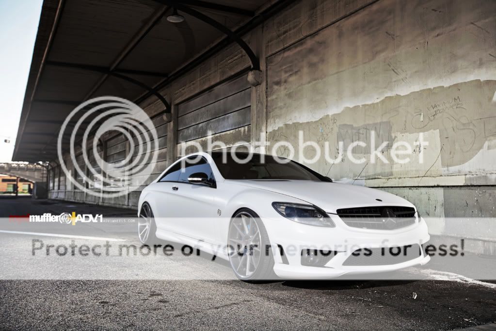 Twin matte white CL63's on ADV.1's | Nissan GT-R Forum