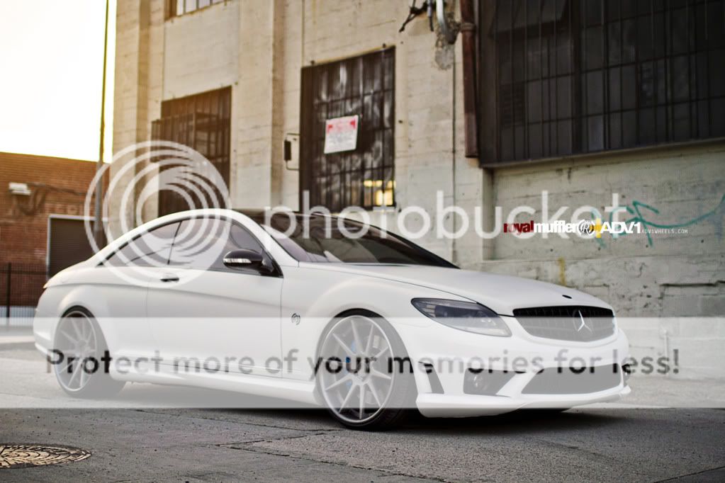 Twin matte white CL63's on ADV.1's | Nissan GT-R Forum