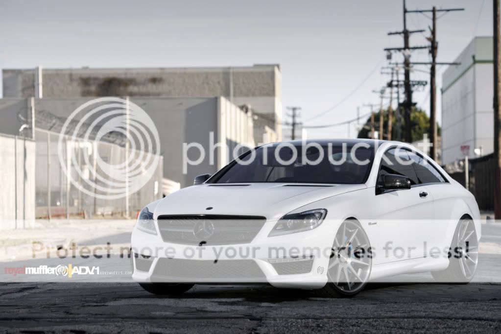 Twin matte white CL63's on ADV.1's | Nissan GT-R Forum